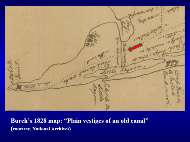burch's 1828 map - The Indian Canal in Gulf Shores